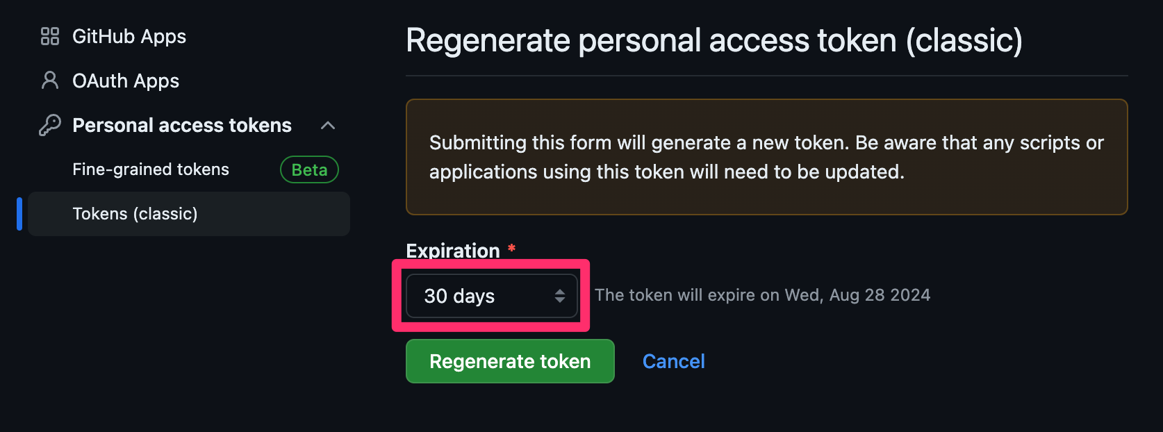 [GitHub] Personal Access Token の更新 | みぎにひつじのTechメェモ